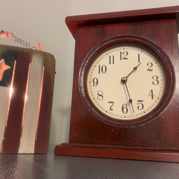 Small Wall Clock, Barn Clock, Mantle Clock, Country Clock, Farmhouse ...