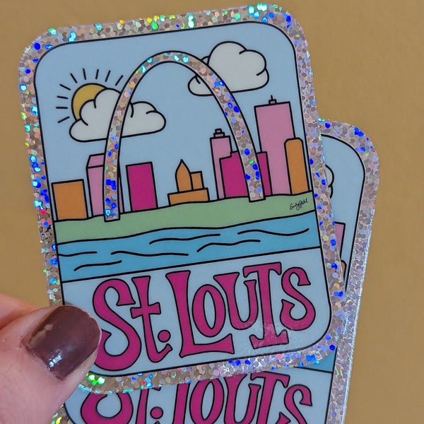 STL Sticker 314 Saint Louis STL Hand Lettered Sticker Arch Sticker Hand ...