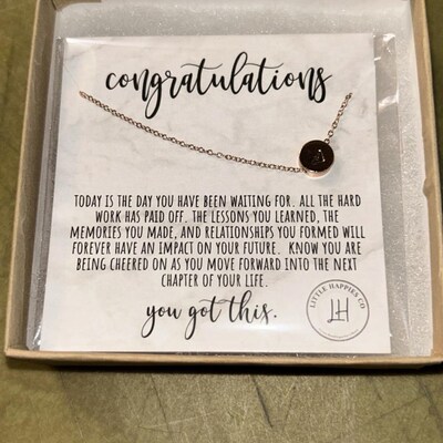 Graduation Necklace, Graduation Gift, Graduation Jewelry, Class of 2024 ...