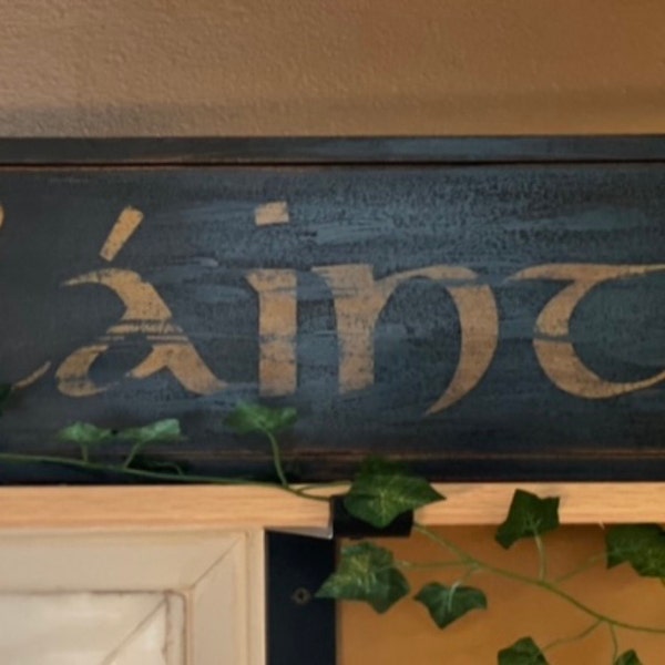 Early Looking Antique Primitive Small SLAINTE Wooden Sign Irish Toast ...