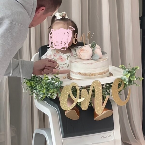 One High Chair Banner in Custom Colors | 1st Birthday High Chair Banner ...