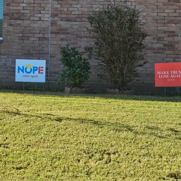 Nope Never Again Anti-trump Yard Sign, Funny Liberal Yard Sign, Anti ...