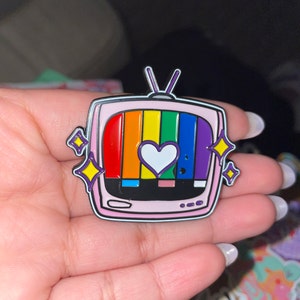 Rainbow TV Enamel Pin! 1.5in - Etsy