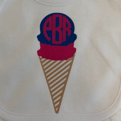 Ice Cream Summer Monograms Svg Bundle Summer Monogram Svg - Etsy