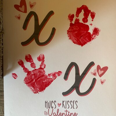 PRINTABLE Valentines Day Handprint Art Craft for Kids, Keepsake Art ...