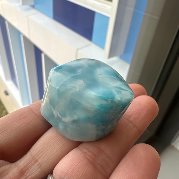 Set of 4 | 75g Translucent Larimar Crystal, High Quality Larimar Stone ...