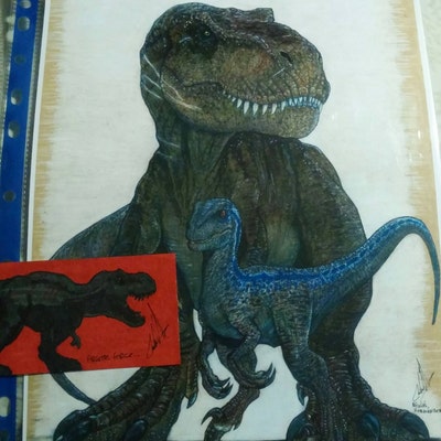 Blue Portrait Jurassic World Fallen Kingdom Poster - Etsy