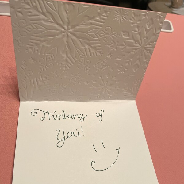 Embossed Gold Snowflakes Winter Holiday Greeting Card – Perfect for ...