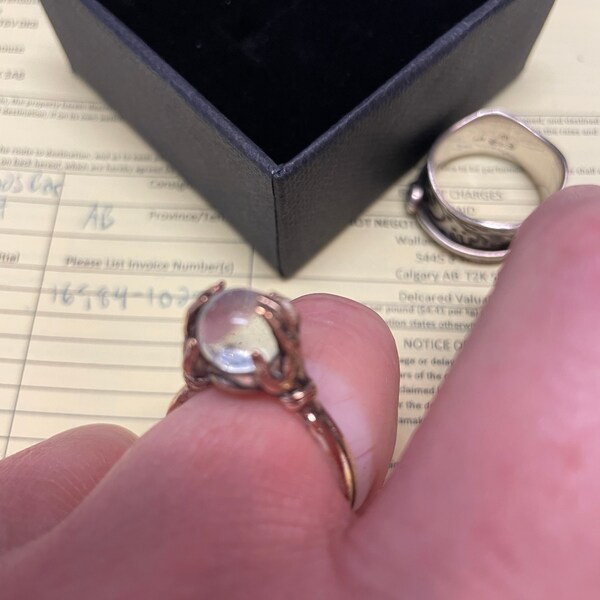 Witch Ball Ring, Hands Ring, Gemstone Ring, Silver Witch Ring, Silver ...