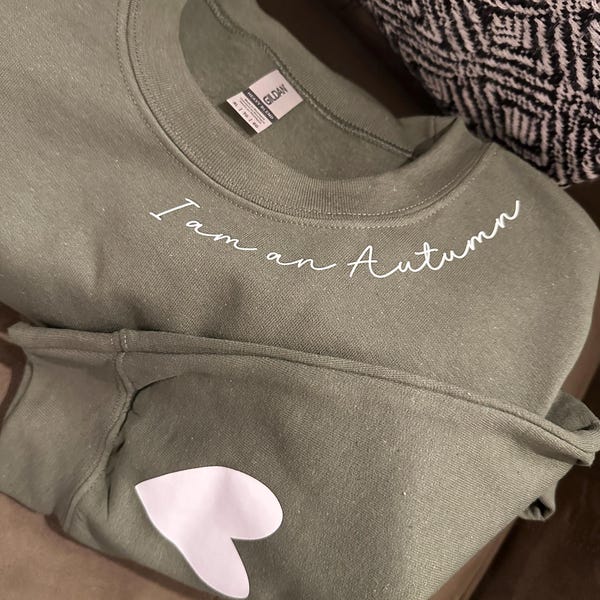 Custom Name and Heart Couples Sweatshirt, Personalized Couples Gift ...