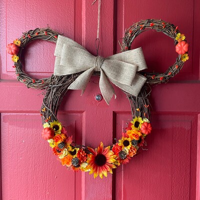 Fall Mickey Wreath - Etsy