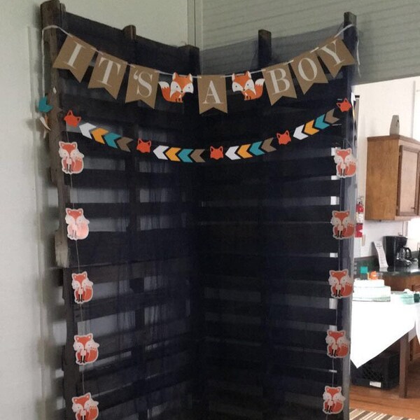 Fox Garland - Woodland 1st Birthday- Wild One Birthday Party Decor ...