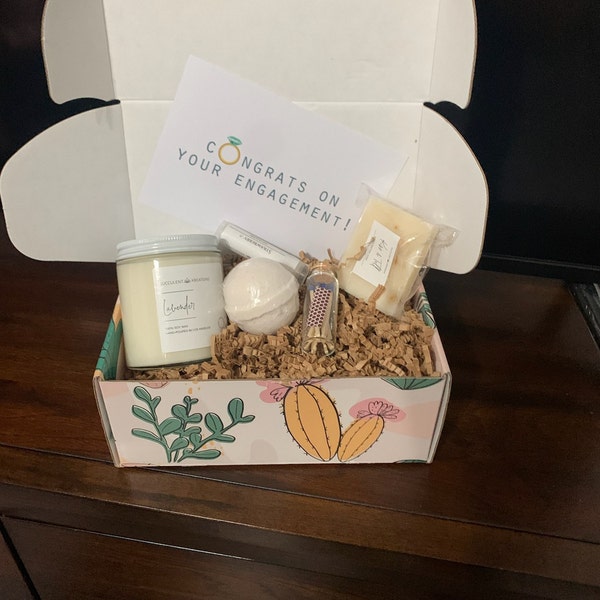 Engagement Gift Box - Congrats on Your Engagement - Bride Spa Box Set ...