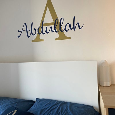 Personalised Name Wall Sticker Personalized Custom Initial Nursery ...