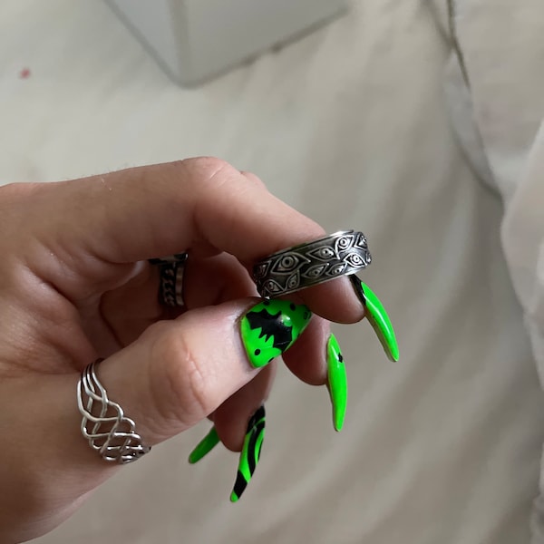 Fidget Ring Moon Stars Sun Anxiety Ring Spinner Silver Gold Spinner ...