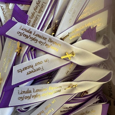 Celebration of Life Custom Memorial Pin on Ribbons, Memorialize a Loved ...