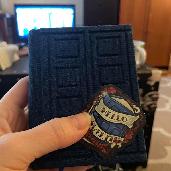 River Song Diary 3x4 With 100 Sheets, Blue Mini Journal, Cloth Notepad ...