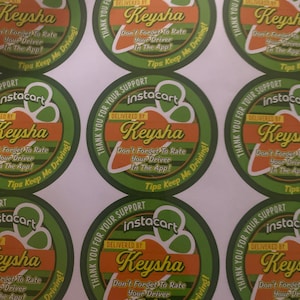 Personalized Uber Eats Labels Delivery Circle Stickers - Etsy