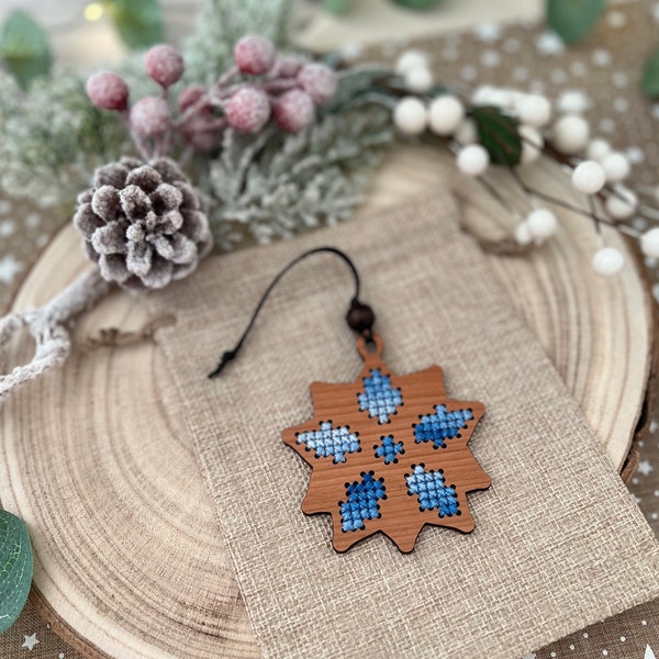 Christmas Cross Stitch Blanks SVG Laser Cut File, Laser Cut Christmas ...