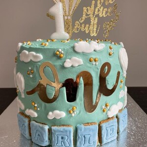 Gold 'one' Cake Topper First Birthday Cake Topper | Etsy UK