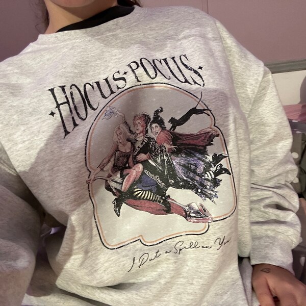 Retro Hocus Pocus Sweatshirt, Sanderson Pullover Sweatshirt, Halloween ...
