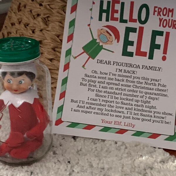 Elf Quarantine Letter, Hello From Your Elf, Christmas 2020 Hello Letter ...