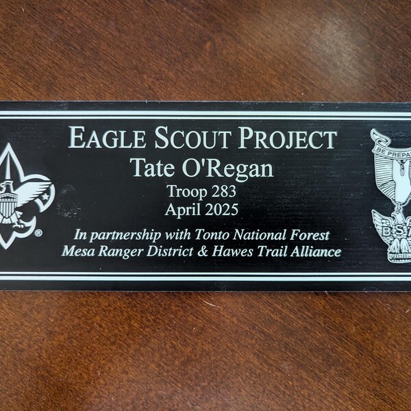 Eagle Scout Project Marker - Horizontal 8X10. Officially Licensed ...