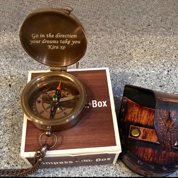Engraved Compass, Christmas Present, Father’s Day Gift, Mother’s Day ...