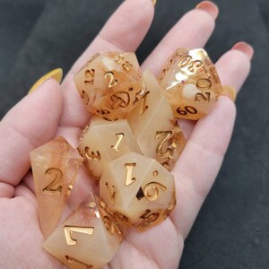 From Mold to Masterpiece Unfinished Dice Sets for DIY Polishing Raw Dice D&D Dice Set Sharp Edge ...