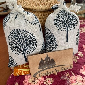 6 Cedar Sachets / Lavender, Natural Moth Repellent Bags, Sachets for ...