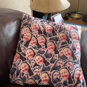 Custom Funny Face Pillow Cover, Multi-face Pillowcase, Personalized ...