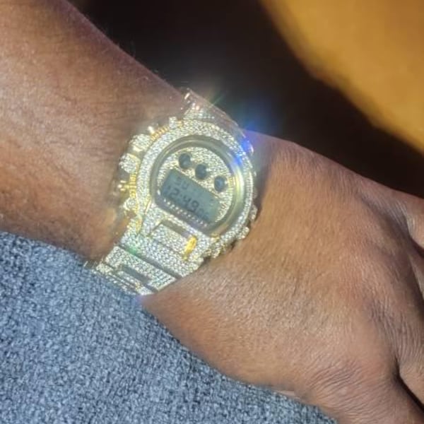 18K Men's Casio G-shock Style Digital Diamond Watch | High Quality AAA+ ...