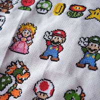 Super Mario Sampler -retro Video Game Super Mario - Cross Stitch ...