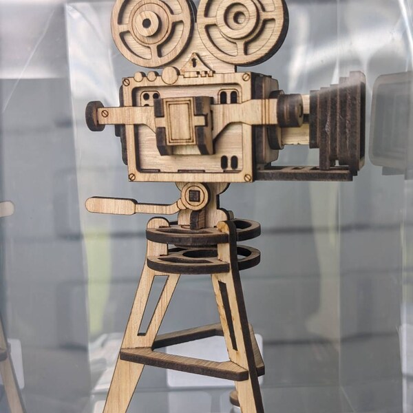 Retro Video Camera - Laser Cut File, SVG Vector Plan of 3d Plywood ...