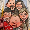 5 Faces Color Caricature Portrait - Etsy