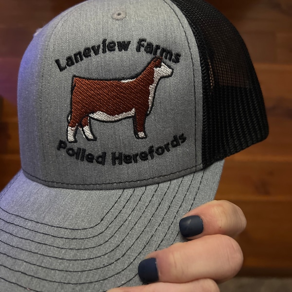 Custom Embroidered Livestock Hat: Personalized Farm Trucker Cap - Etsy