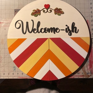 Welcome Quilt Sign. Circle Quilt Sign Laser Cut File, Welcome Boho Door ...
