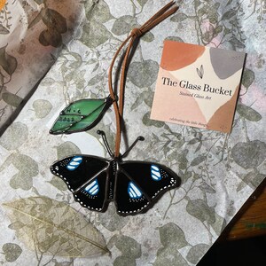 Blue Butterfly Stained Glass Butterfly Glass Wings - Etsy