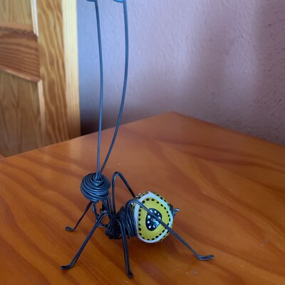 Green Centipede. Caterpillar on Wire. Centipede Sculpture. Green Worm ...