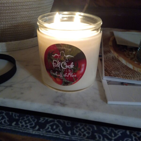 Tomato Leaf Scented Soy Candle | Fresh Garden Aroma - Etsy
