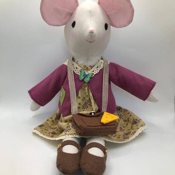 Mouse Soft Toy & Clothes Easy Sewing Pattern PDF. 40cm/16" Cloth Mice ...