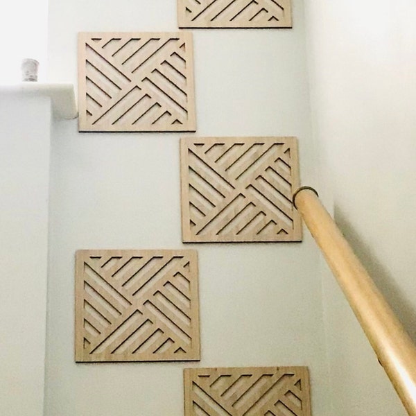 Wall Panel Decor - Diagonal Strip Wood - Style 4 - Art - Oak - Walnut ...