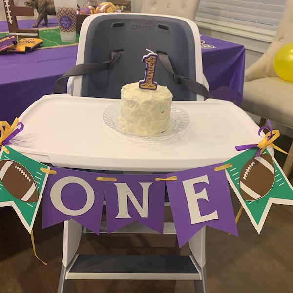 Football First Birthday Decorations Football 12 Month Photo Banner ...