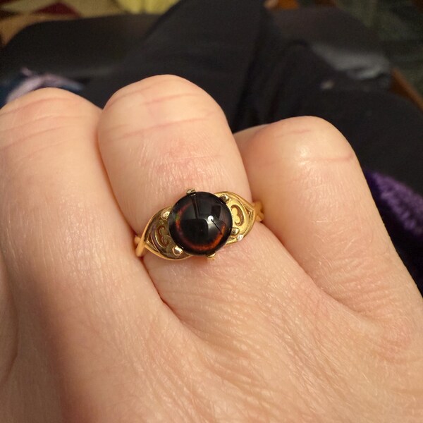 14K Gold Mood Ring, Dainty Ring for Women, Feeling Stone Ring, Colorful ...