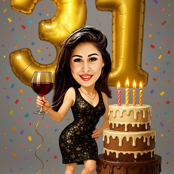 Custom Gardner Caricature From Photo, Gardner Cartoon Portrait, Funny ...