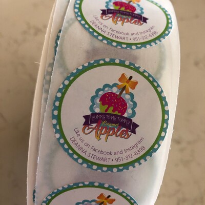 500 Custom Labels, Custom Stickers,logo Stickers,500 Labels-1000 Round ...