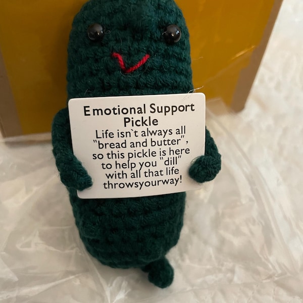 Emotional Support Pickle,positive Pickle,big Fan Pickle,handmade ...