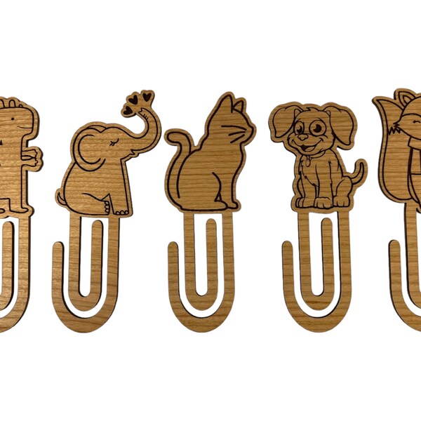 Animal Paperclip Bookmark, Paperclip SVG, Children's Bookmark, Bulk Set ...