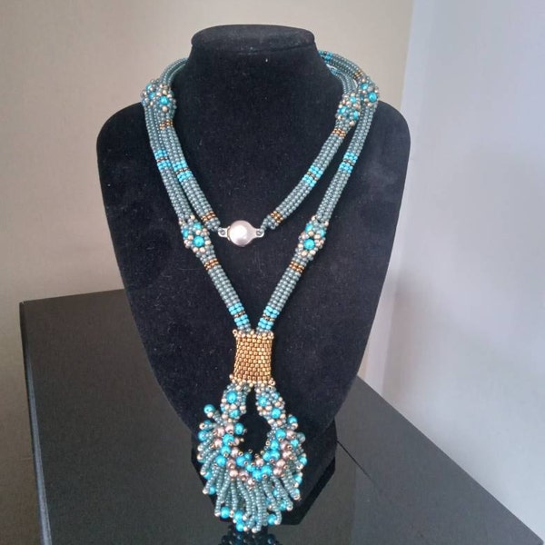 Tutorial Infinity Necklace - Beading Pattern, Beading Tutorial, Instant ...