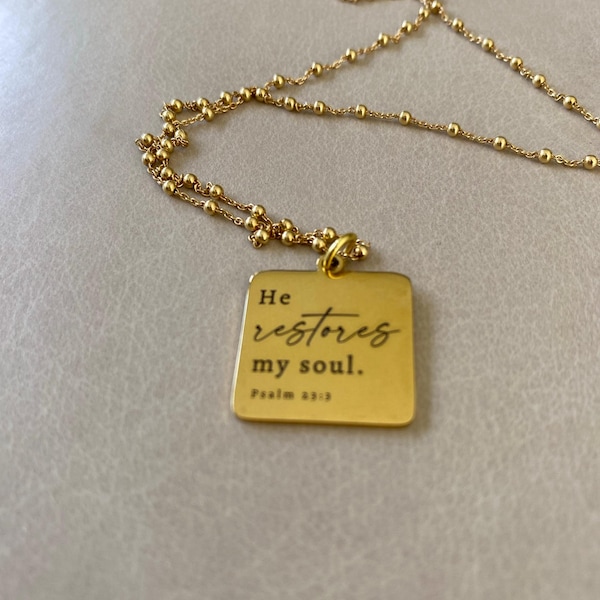 Personalized Bible Verse Necklace: Engraved Christian Jewelry - Etsy